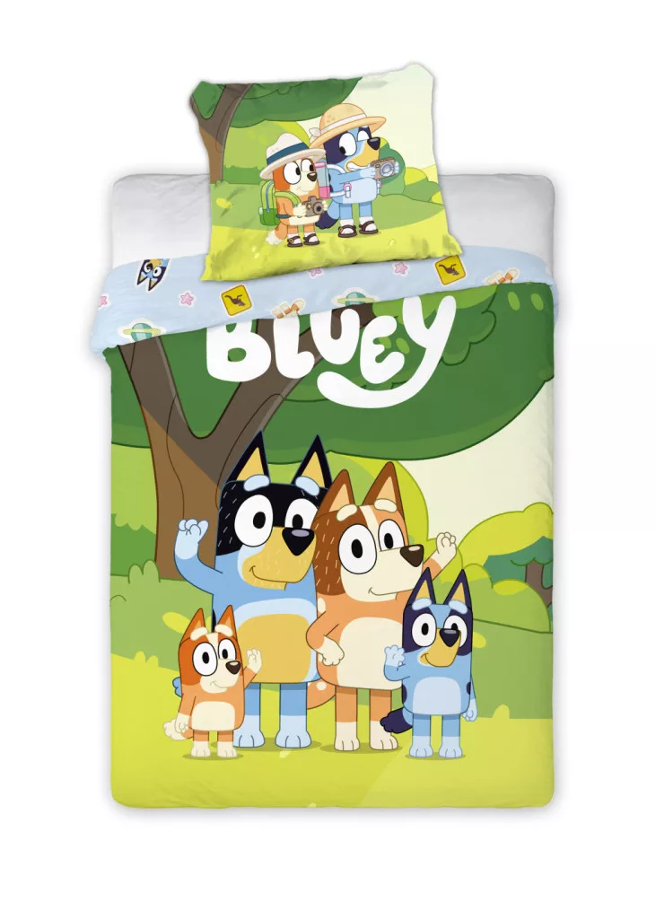 Bluey Family Snuggle ágyneműhuzat 140×200cm, 70×90 cm - Javoli Disney