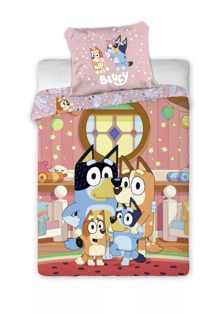 Bluey At Home ágyneműhuzat 140×200cm, 70×90 cm - Javoli Disney Online